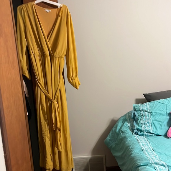 Baltic Born | Dresses | Baltic Born Mustard Maxi Dress | Poshmark